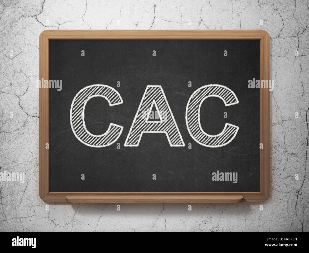 Stock market indexes concept: CAC on chalkboard background Stock Photo ...