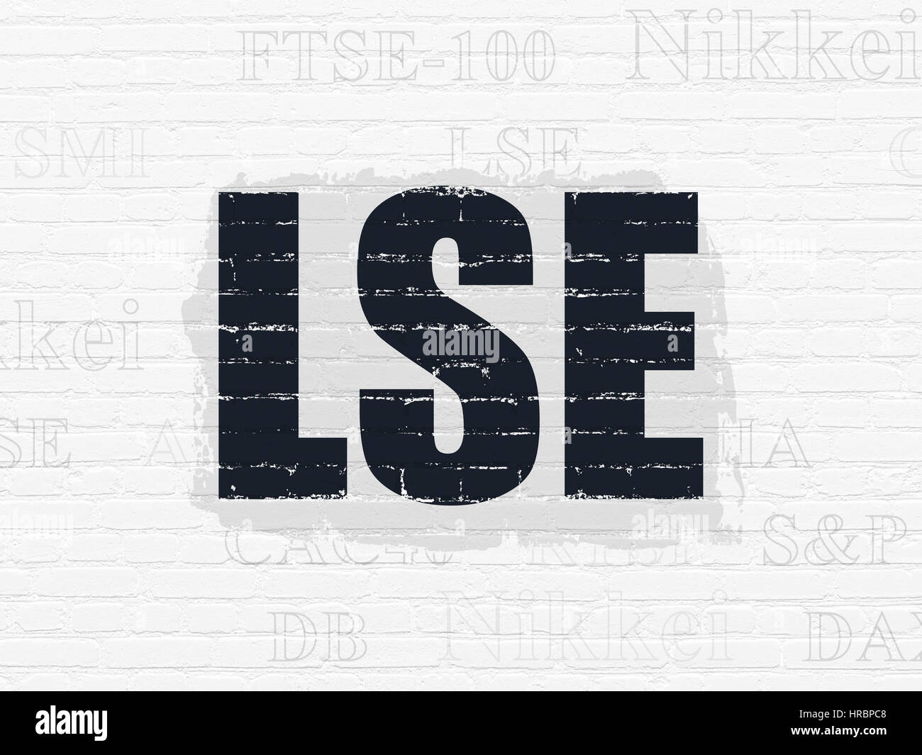 Stock market indexes concept: LSE on wall background Stock Photo - Alamy