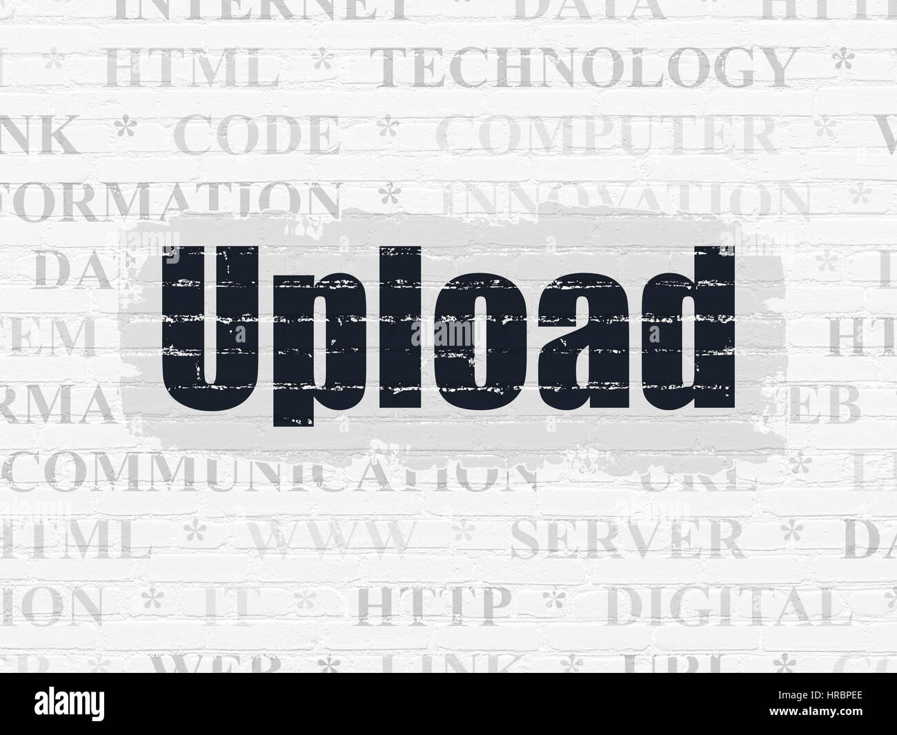 Web design concept: Upload on wall background Stock Photo - Alamy