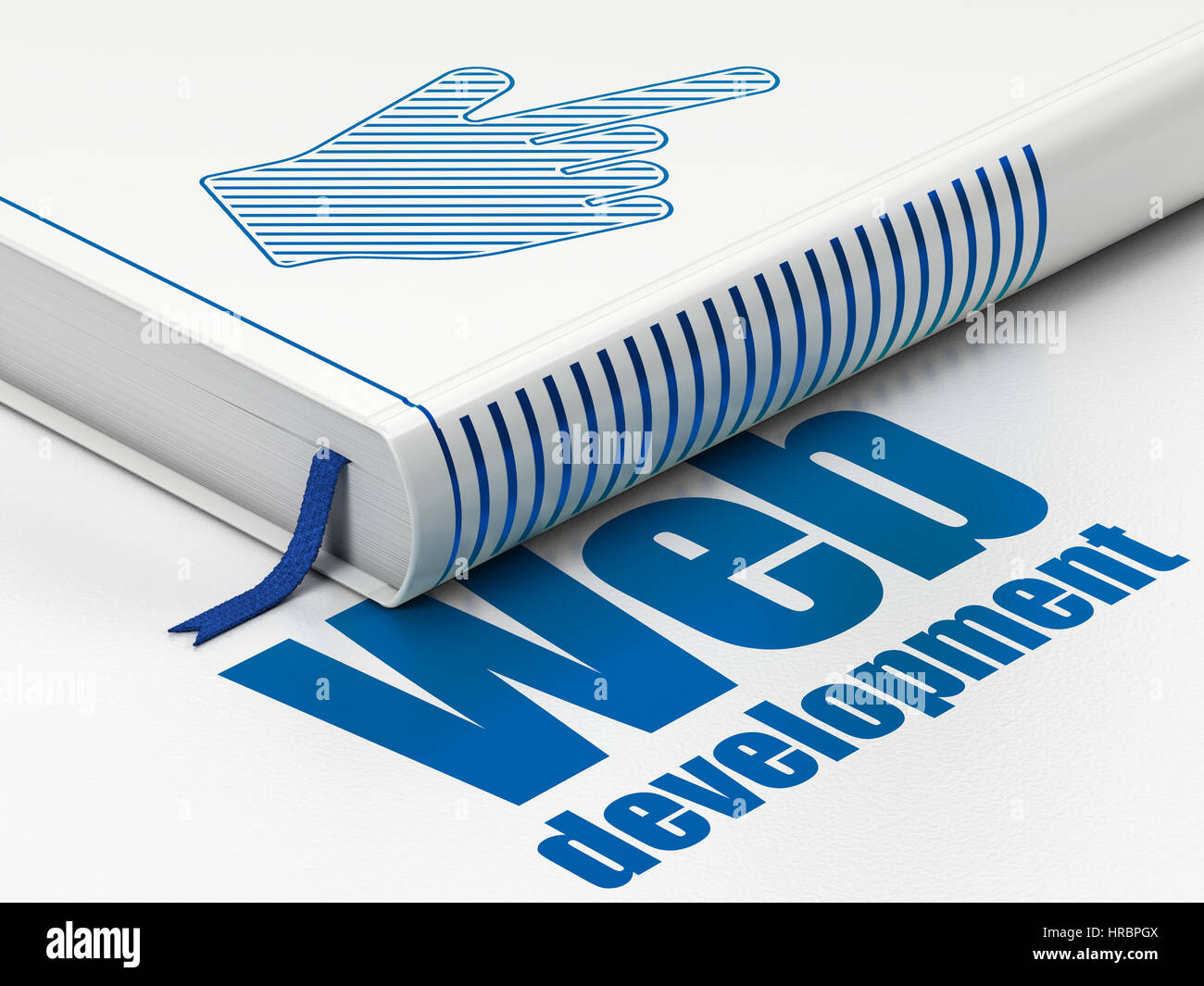 Web design concept: book Mouse Cursor, Web Development on white background Stock Photo - Alamy