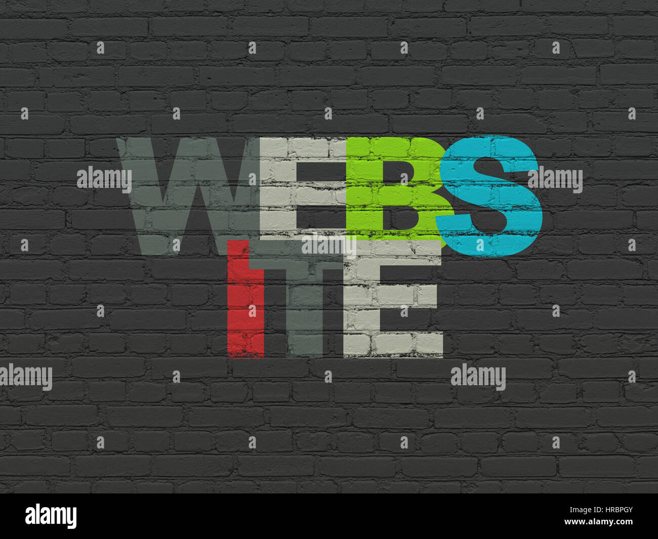 Web design concept: Website on wall background Stock Photo - Alamy