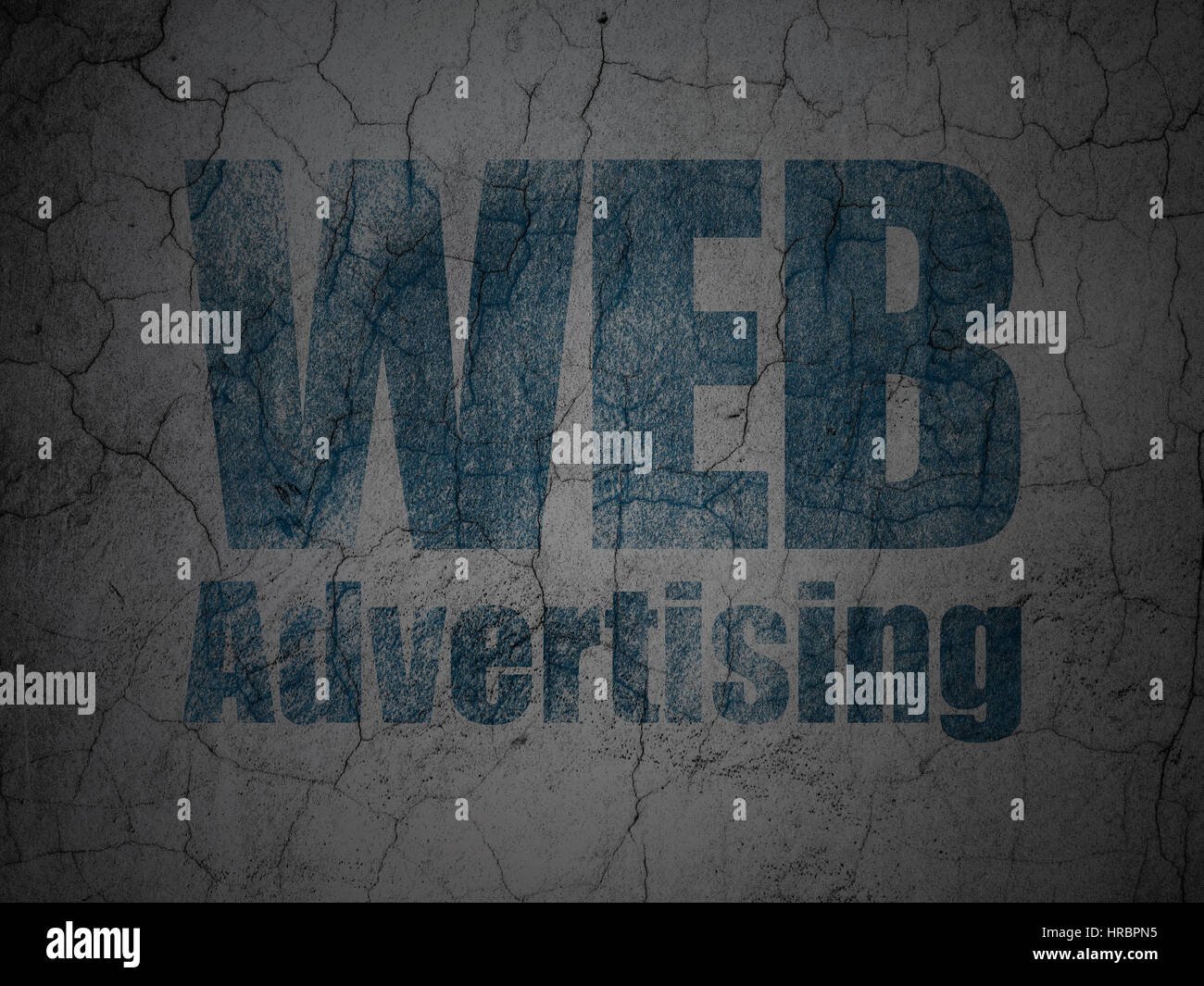Marketing concept: WEB Advertising on grunge wall background Stock ...