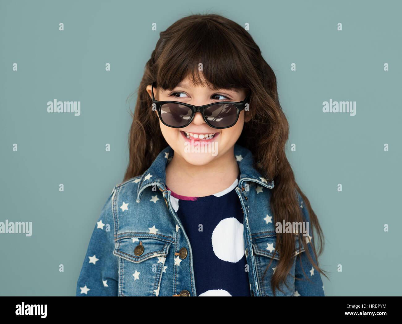 Little Girl Having Fun Portrait Stock Photo - Alamy