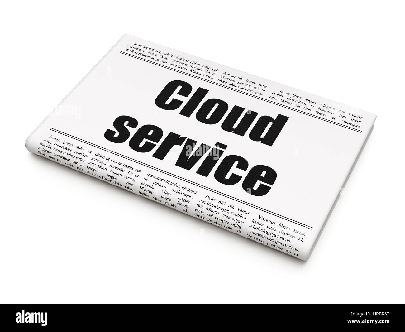 Cloud computing concept: newspaper headline Cloud Service Stock Photo ...