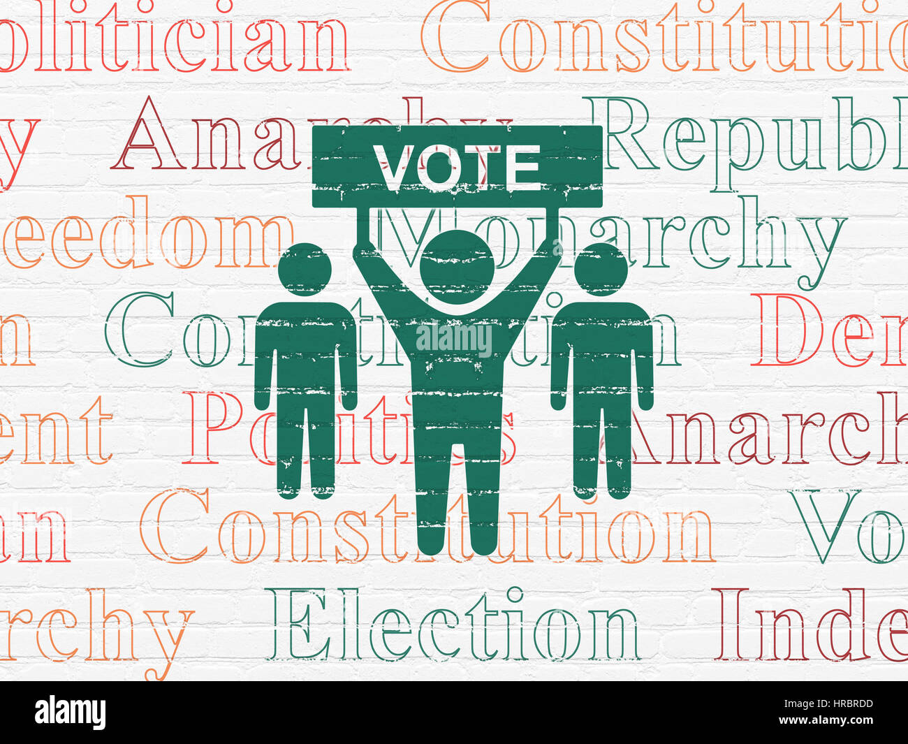Politics concept: Election Campaign on wall background Stock Photo - Alamy