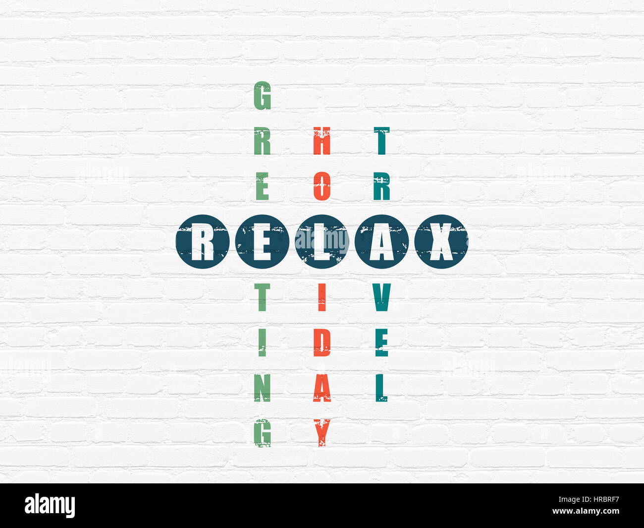 Entertainment, concept: Relax in Crossword Puzzle Stock Photo - Alamy