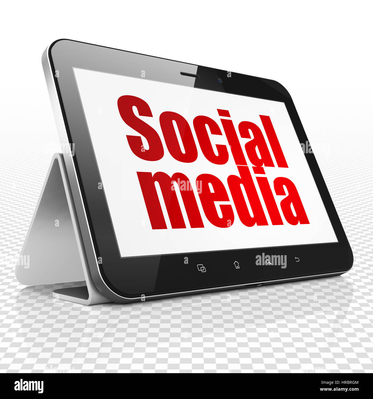 Social media concept: Tablet Computer with Social Media on display ...