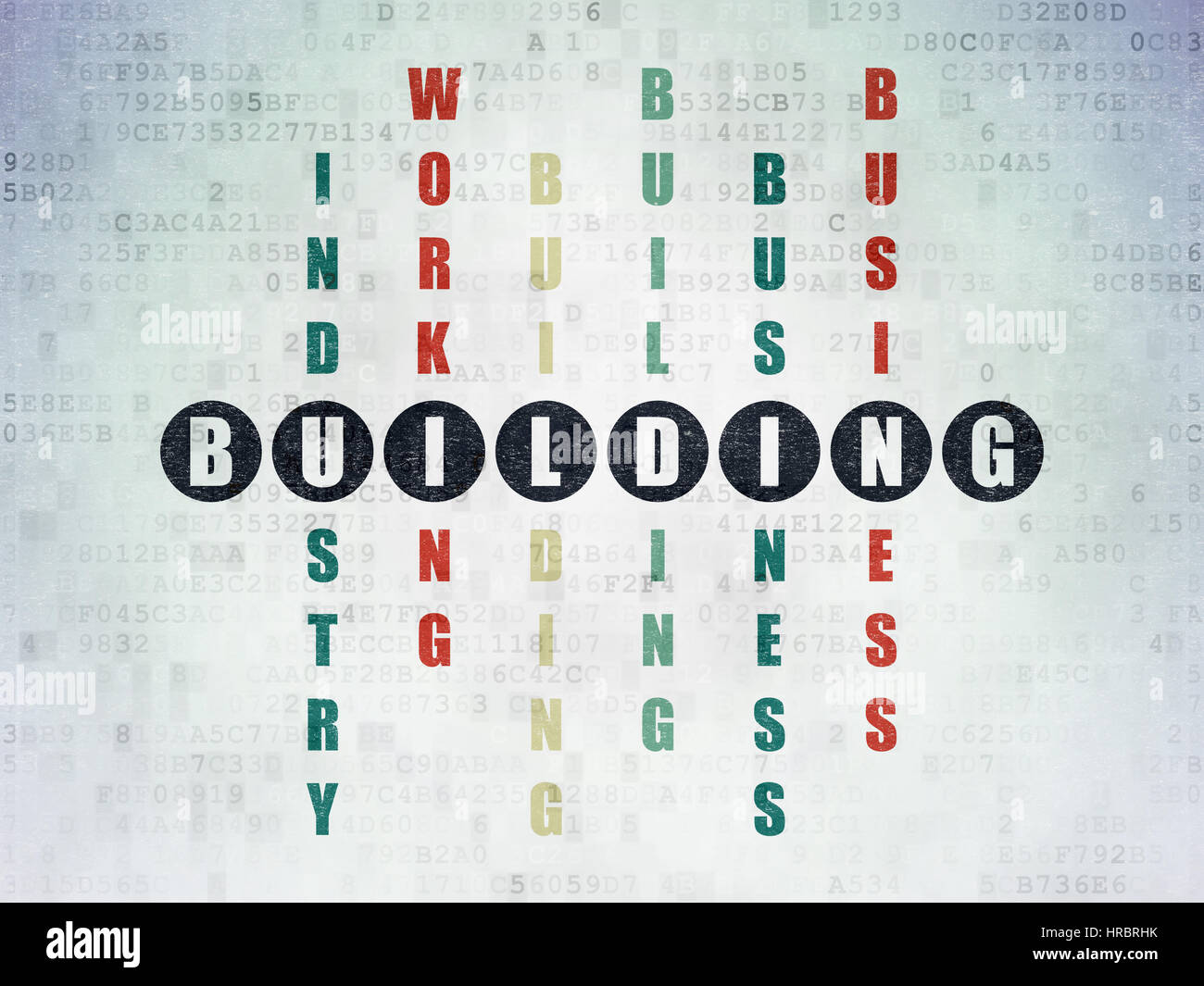 Building construction concept: Building in Crossword Puzzle Stock Photo ...