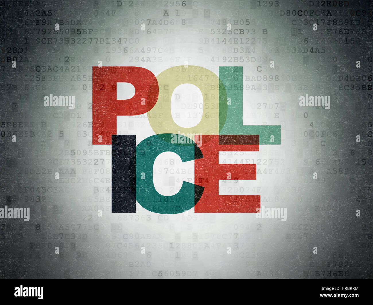 Law concept: Police on Digital Data Paper background Stock Photo - Alamy