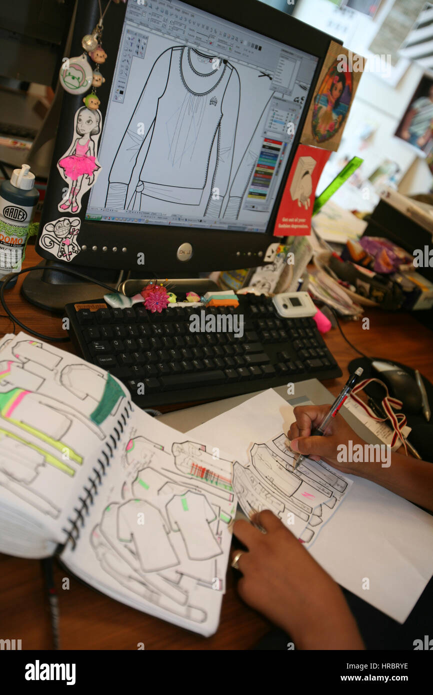 fashion designer at work Stock Photo - Alamy
