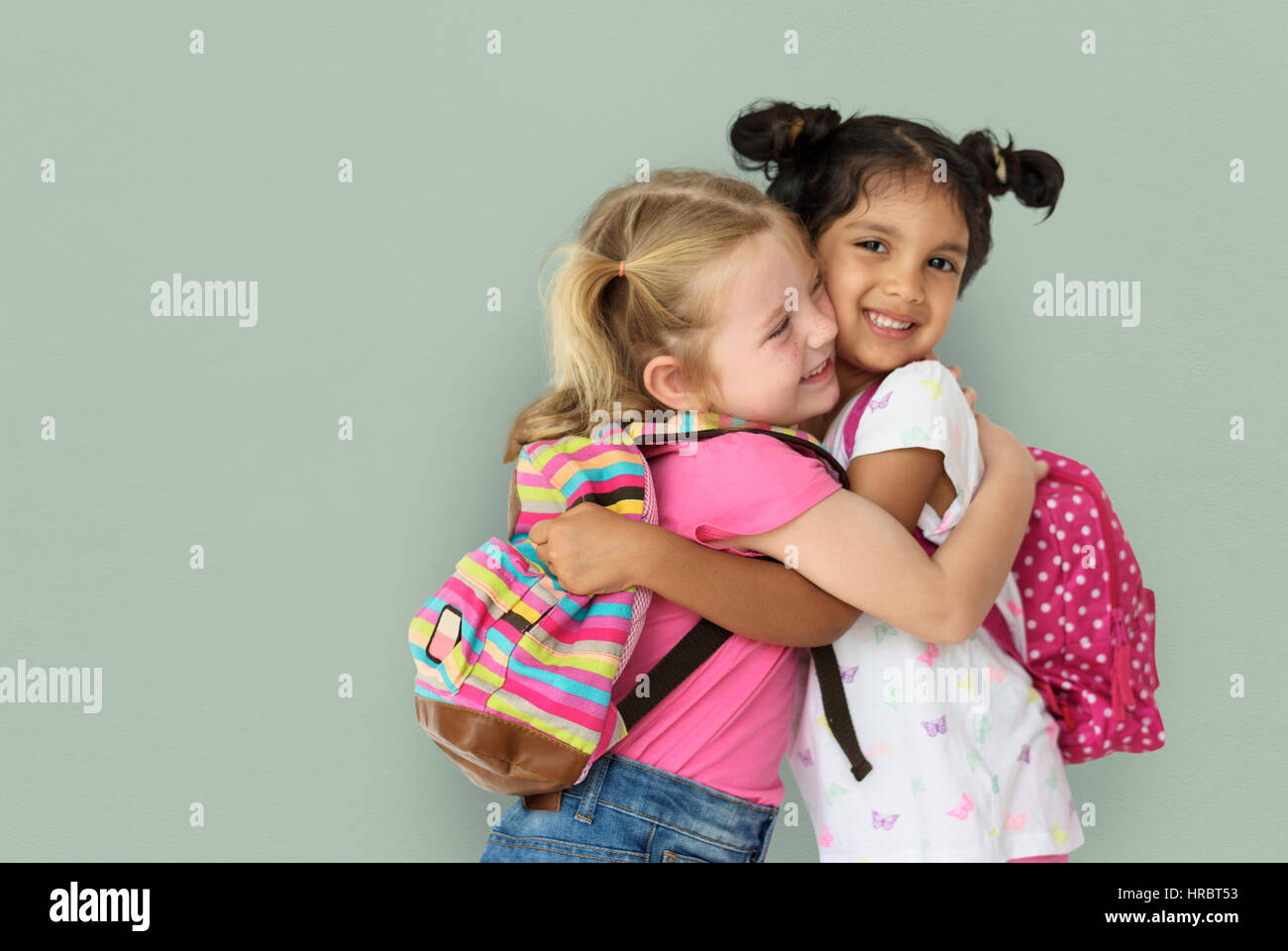 Little Girl Children Smiling Happiness Friendship Stock Photo - Alamy