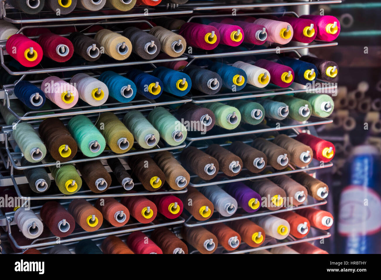 Racks of thread hi-res stock photography and images - Alamy