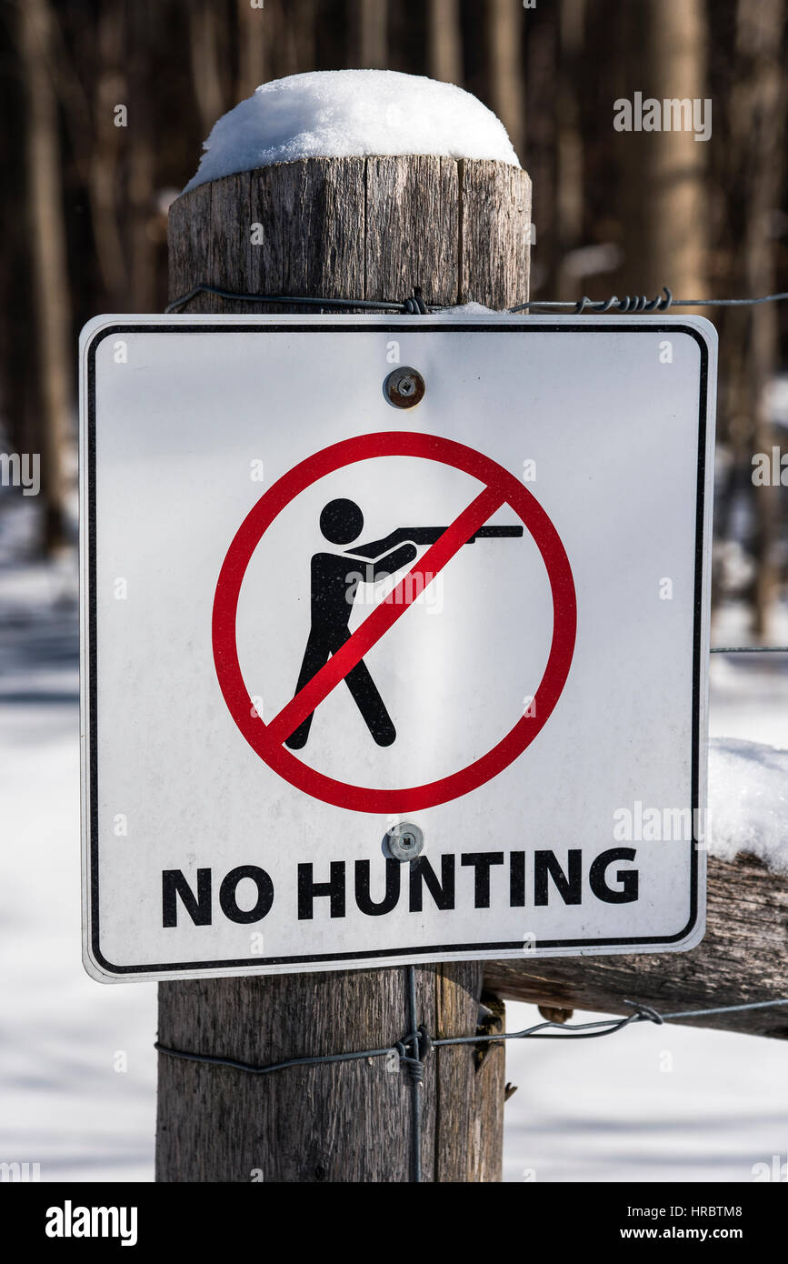 Shooting hunting prohibited sign hi-res stock photography and images ...