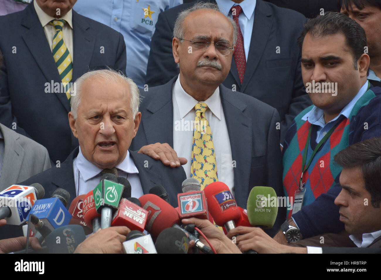 Lahore Pakistan 28th Feb 2017 Chairman Of The Pakistan Cricket