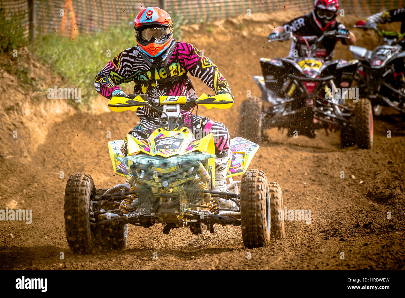 Quad rider on the race Stock Photo - Alamy