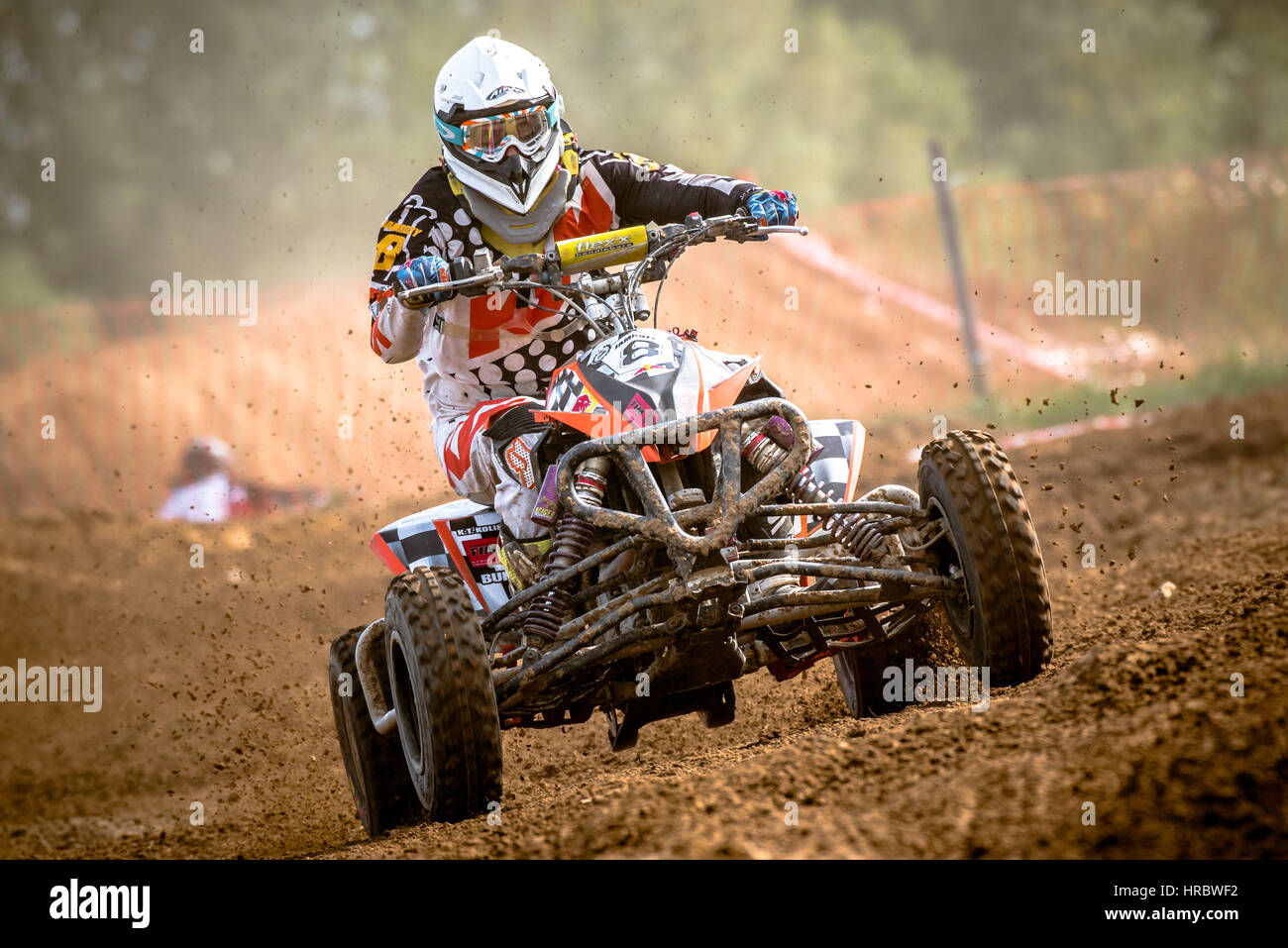 Quad rider on the race Stock Photo - Alamy