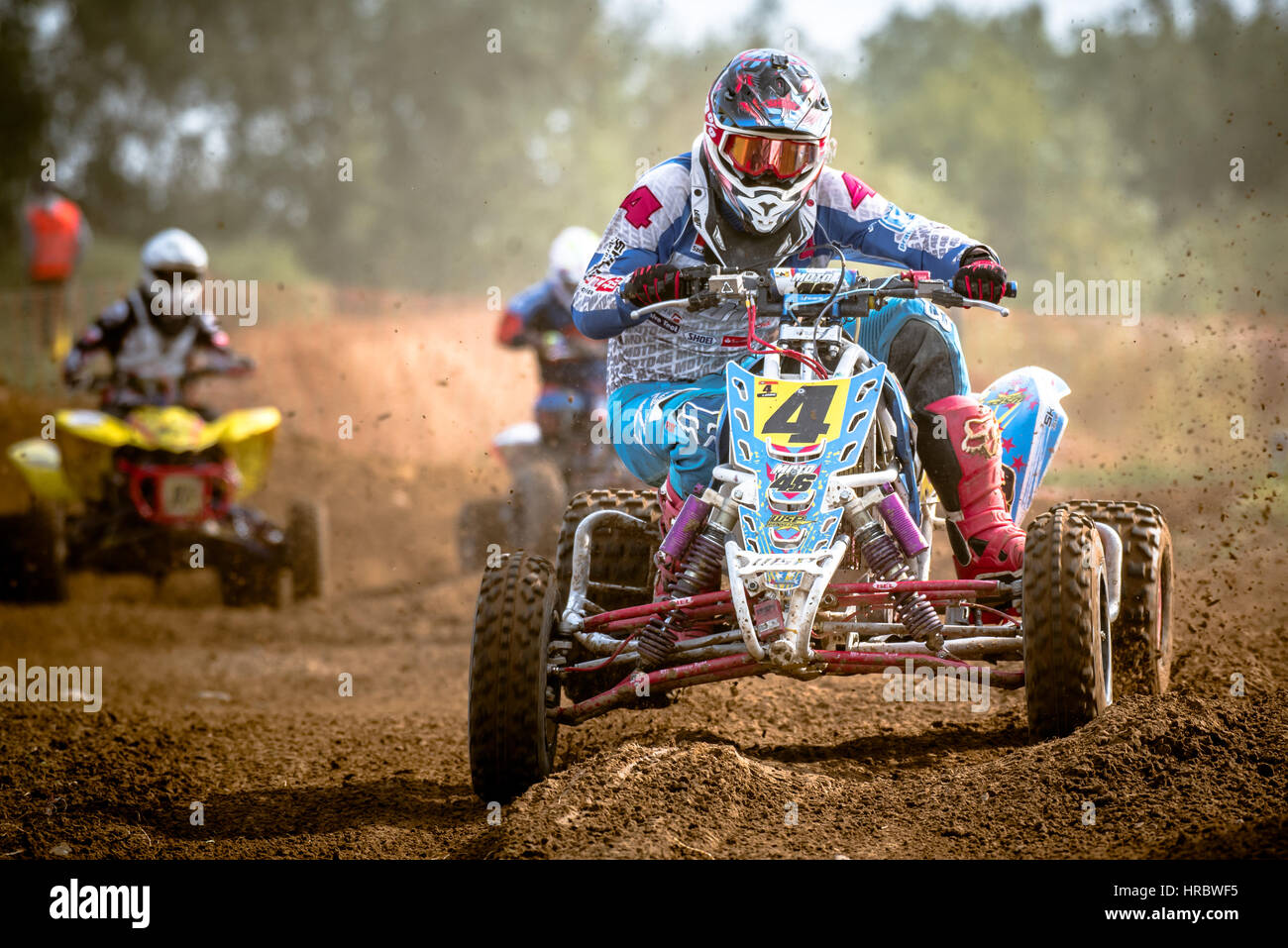 Quad rider on the race Stock Photo - Alamy