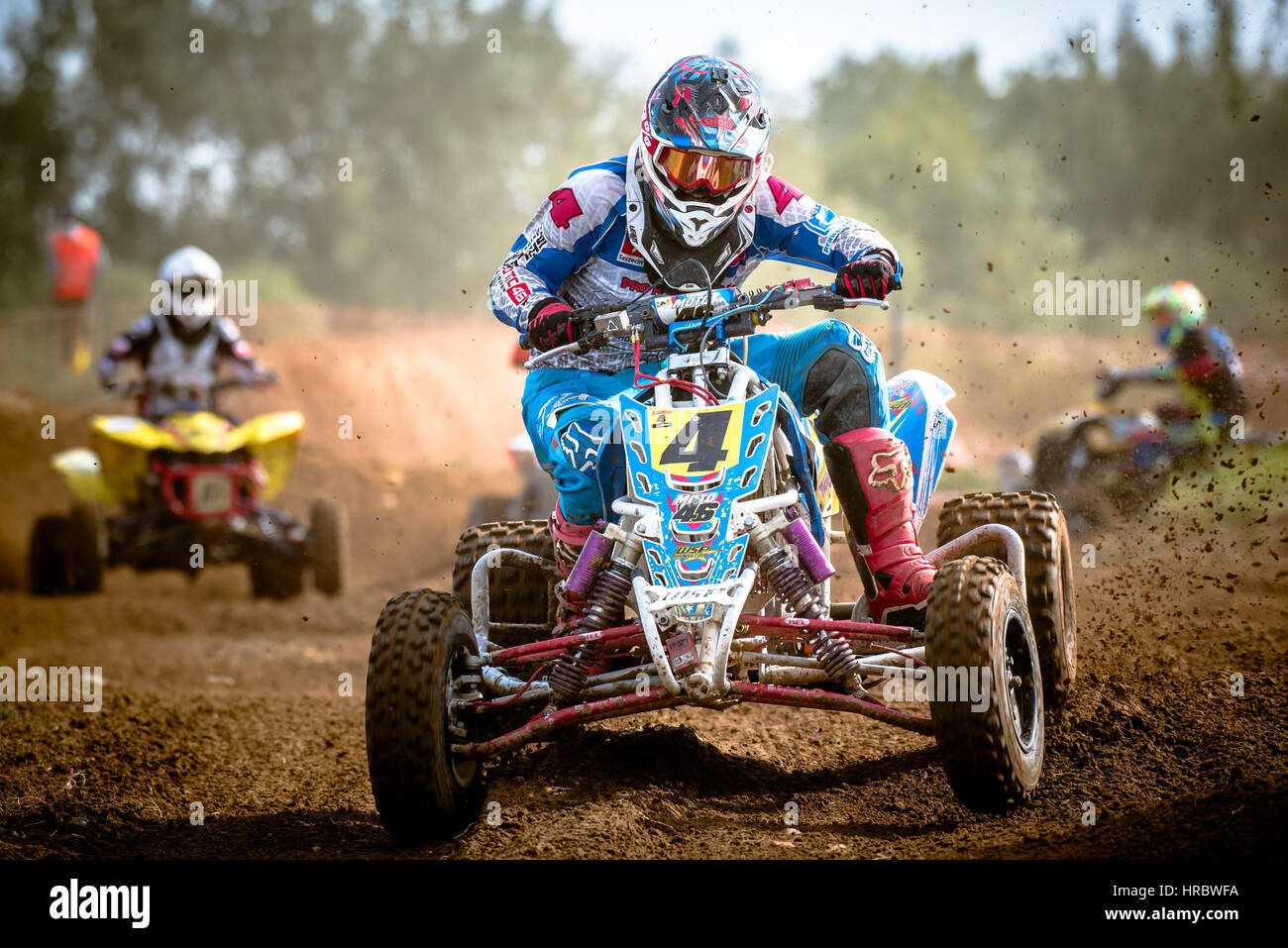 Quad rider on the race Stock Photo - Alamy