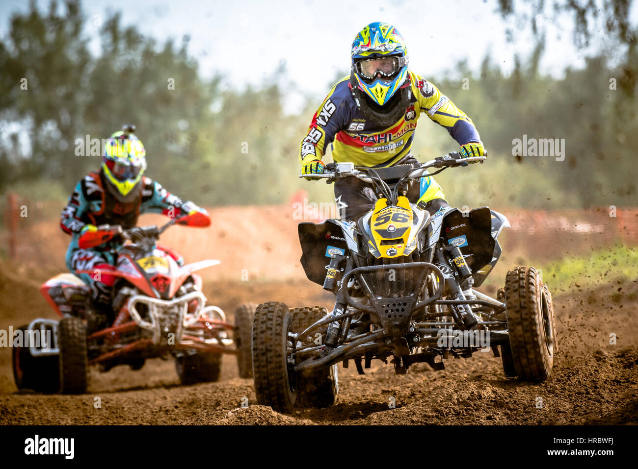 Quad rider on the race Stock Photo - Alamy