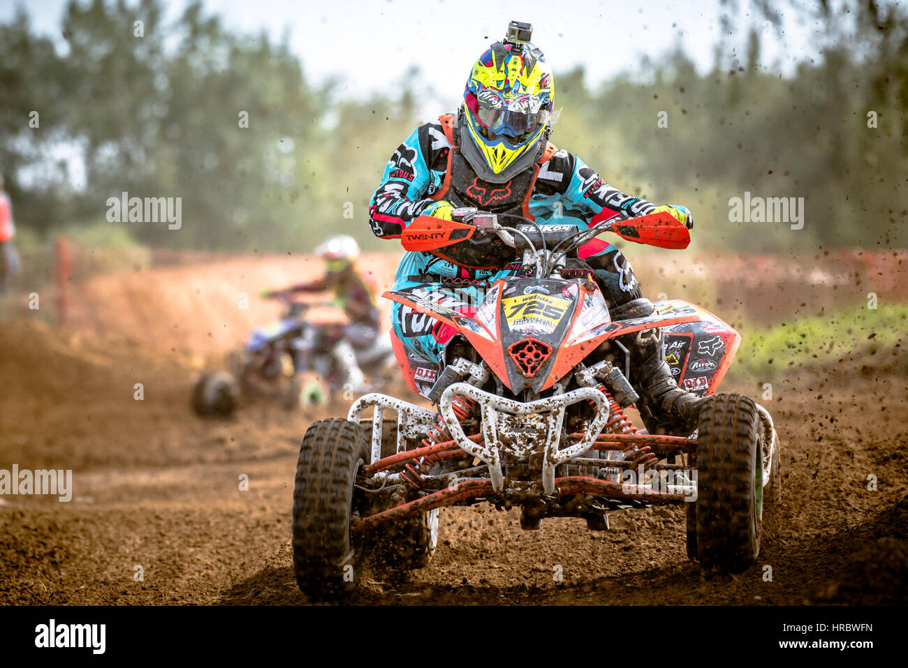 Quad rider on the race Stock Photo - Alamy
