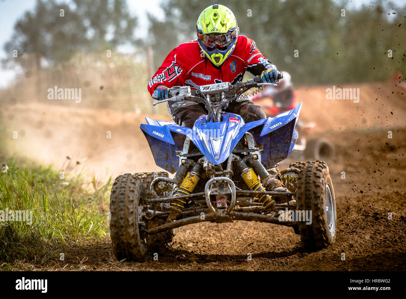 Quad rider on the race Stock Photo - Alamy