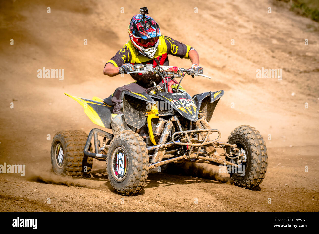 Quad rider on the race Stock Photo - Alamy