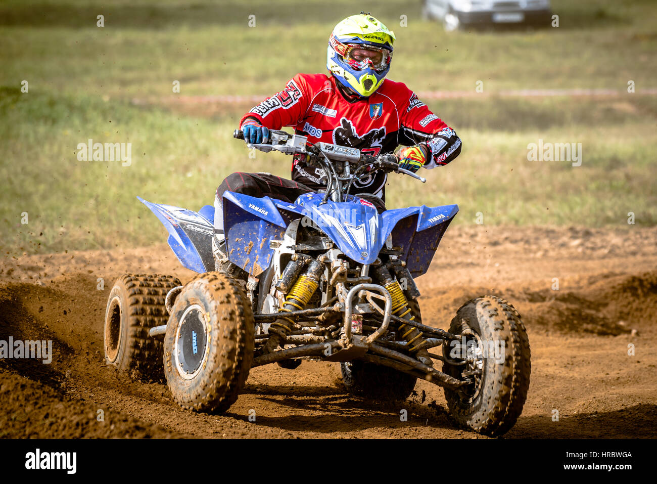 Quad rider on the race Stock Photo - Alamy