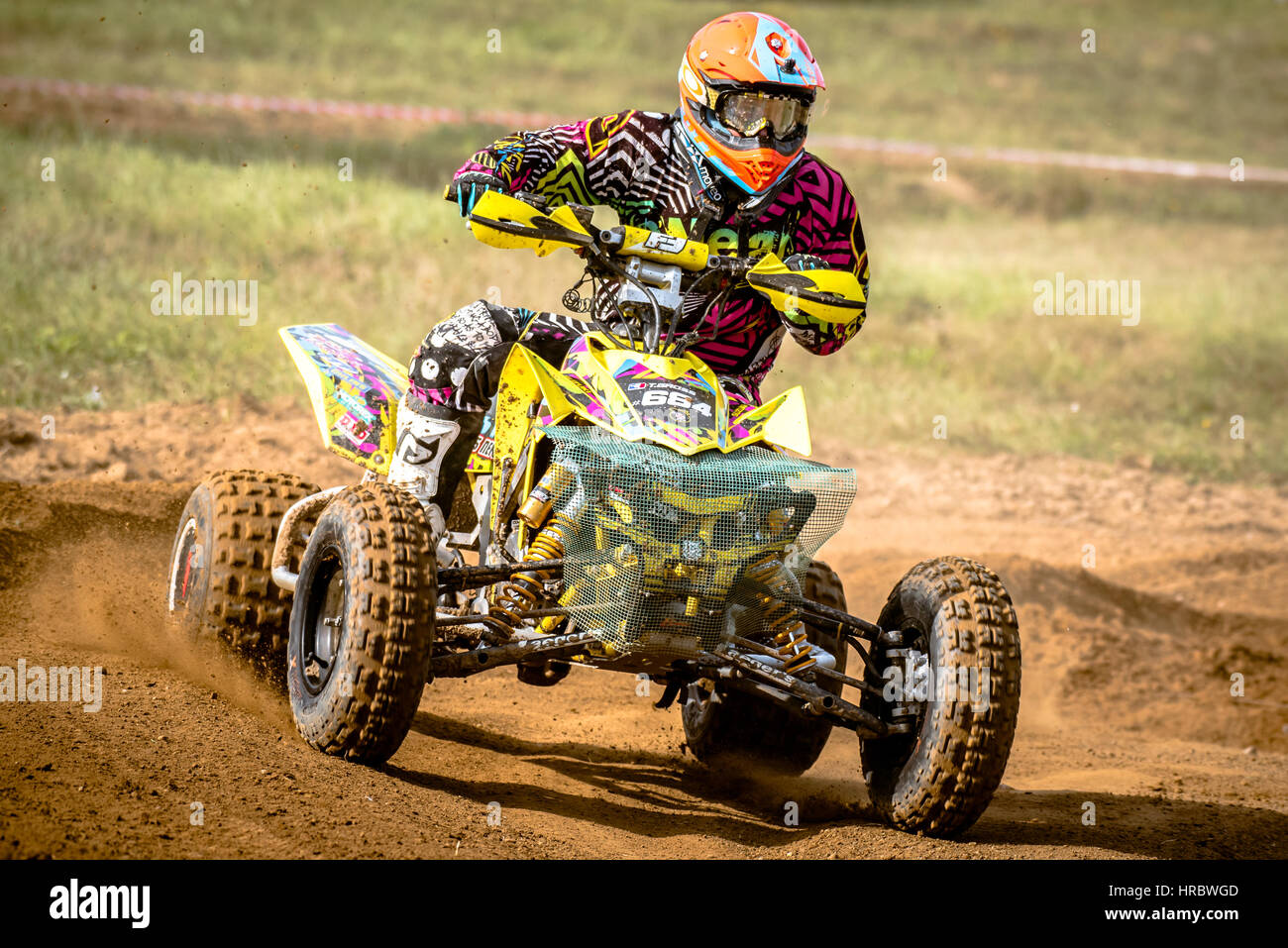 Quad rider on the race Stock Photo - Alamy