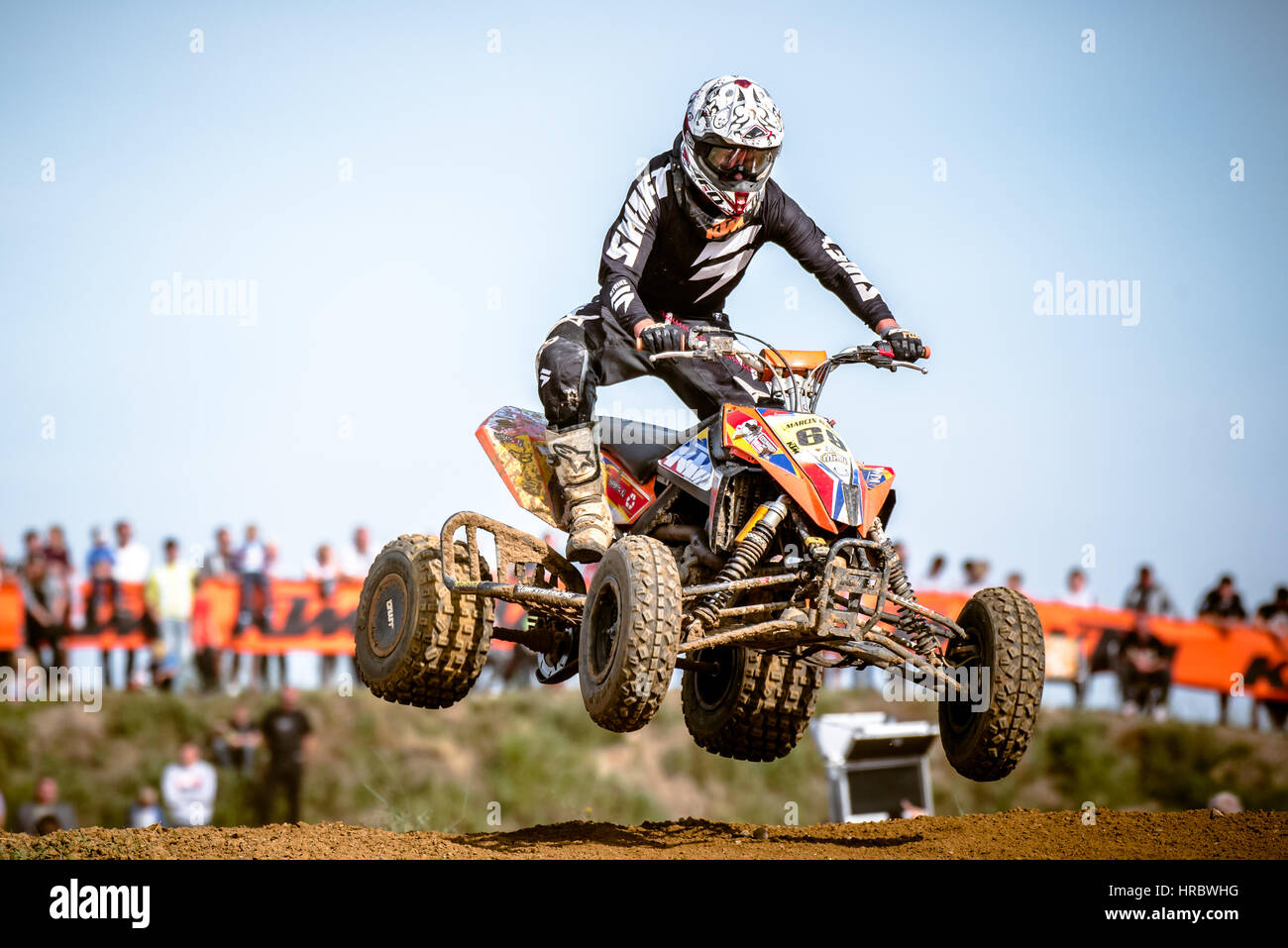 Quad rider on the race Stock Photo - Alamy
