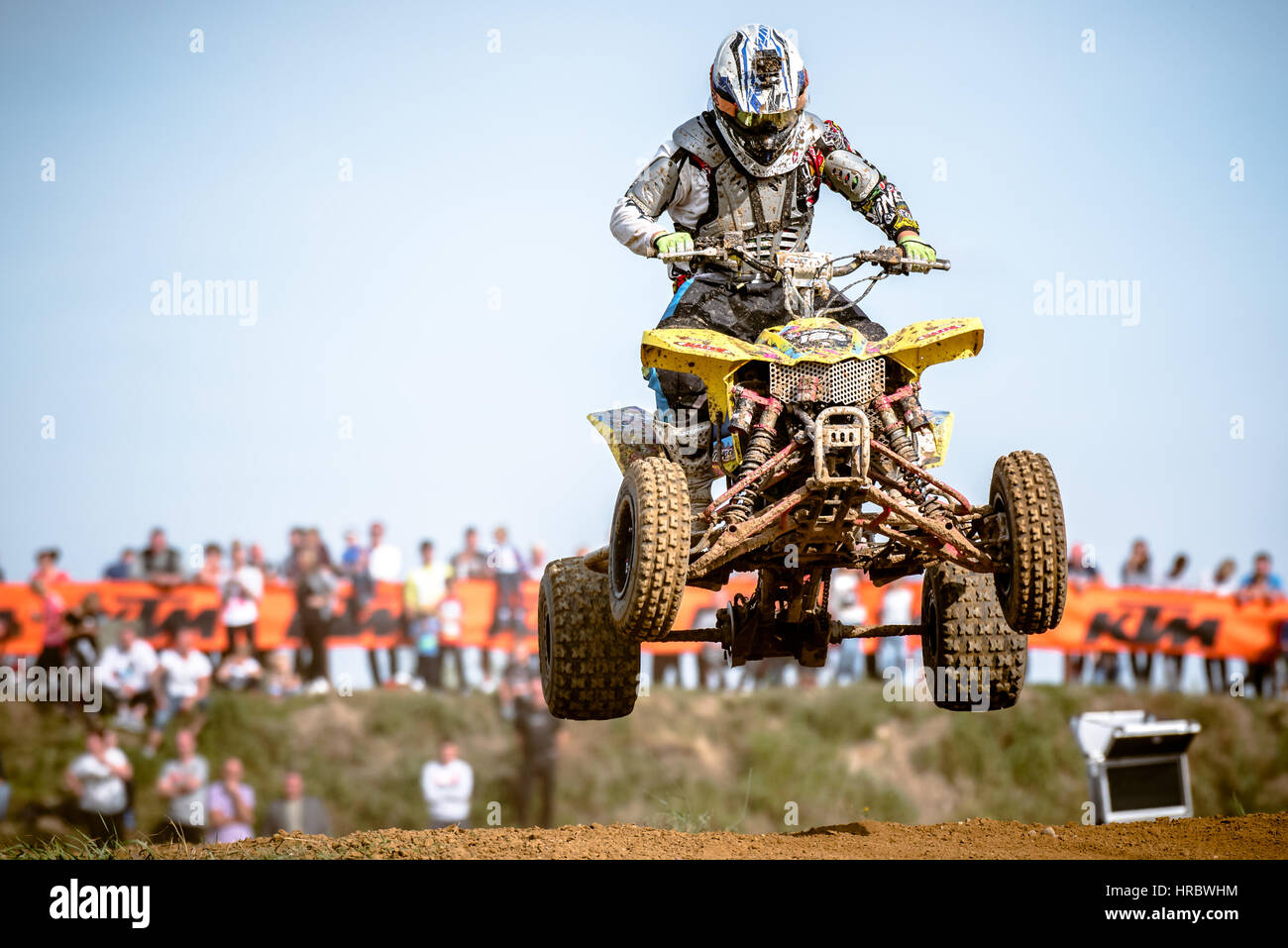 Quad rider on the race Stock Photo - Alamy