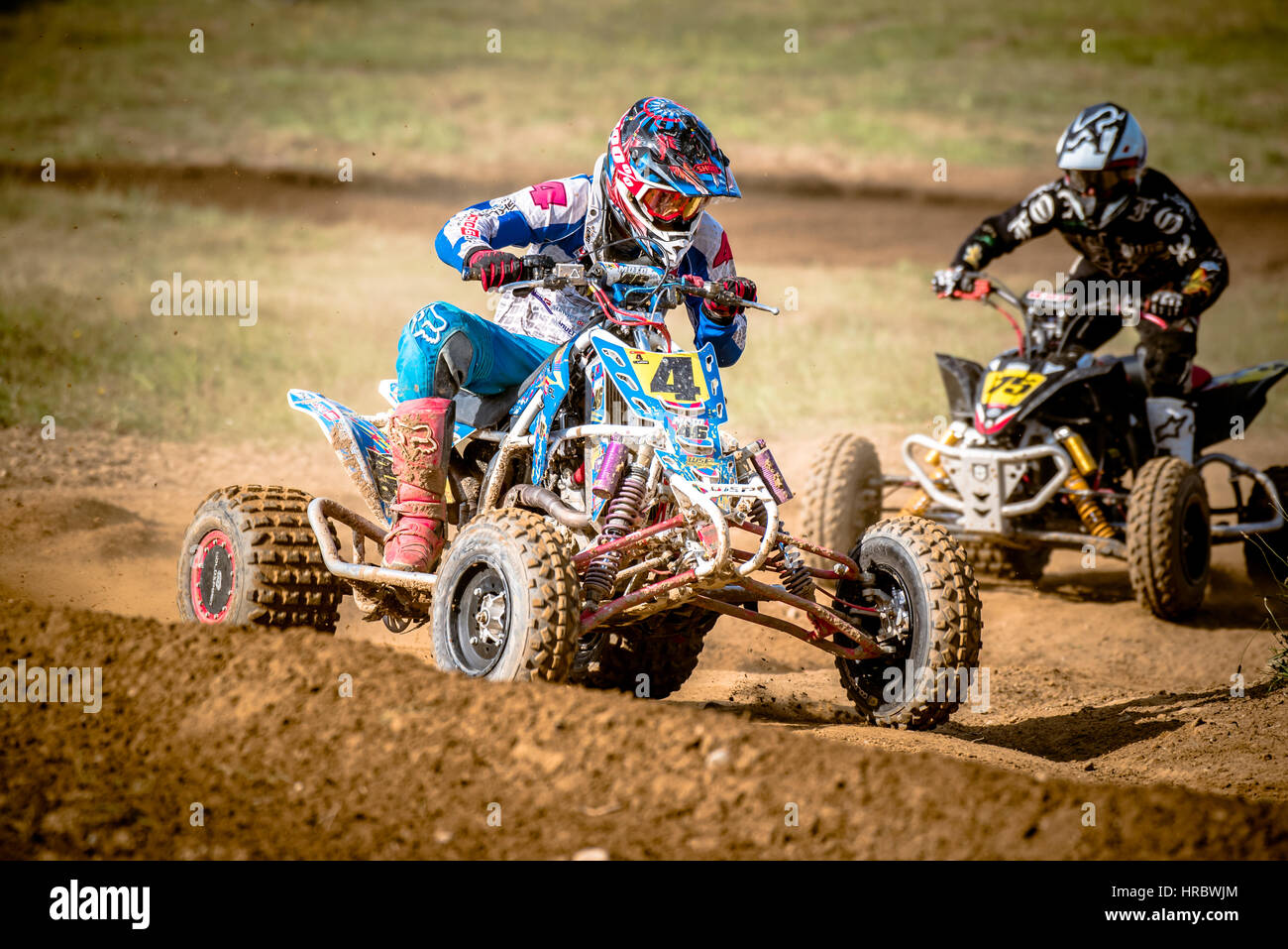 Quad rider on the race Stock Photo - Alamy