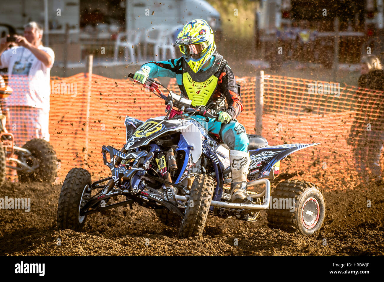 Quad rider on the race Stock Photo - Alamy