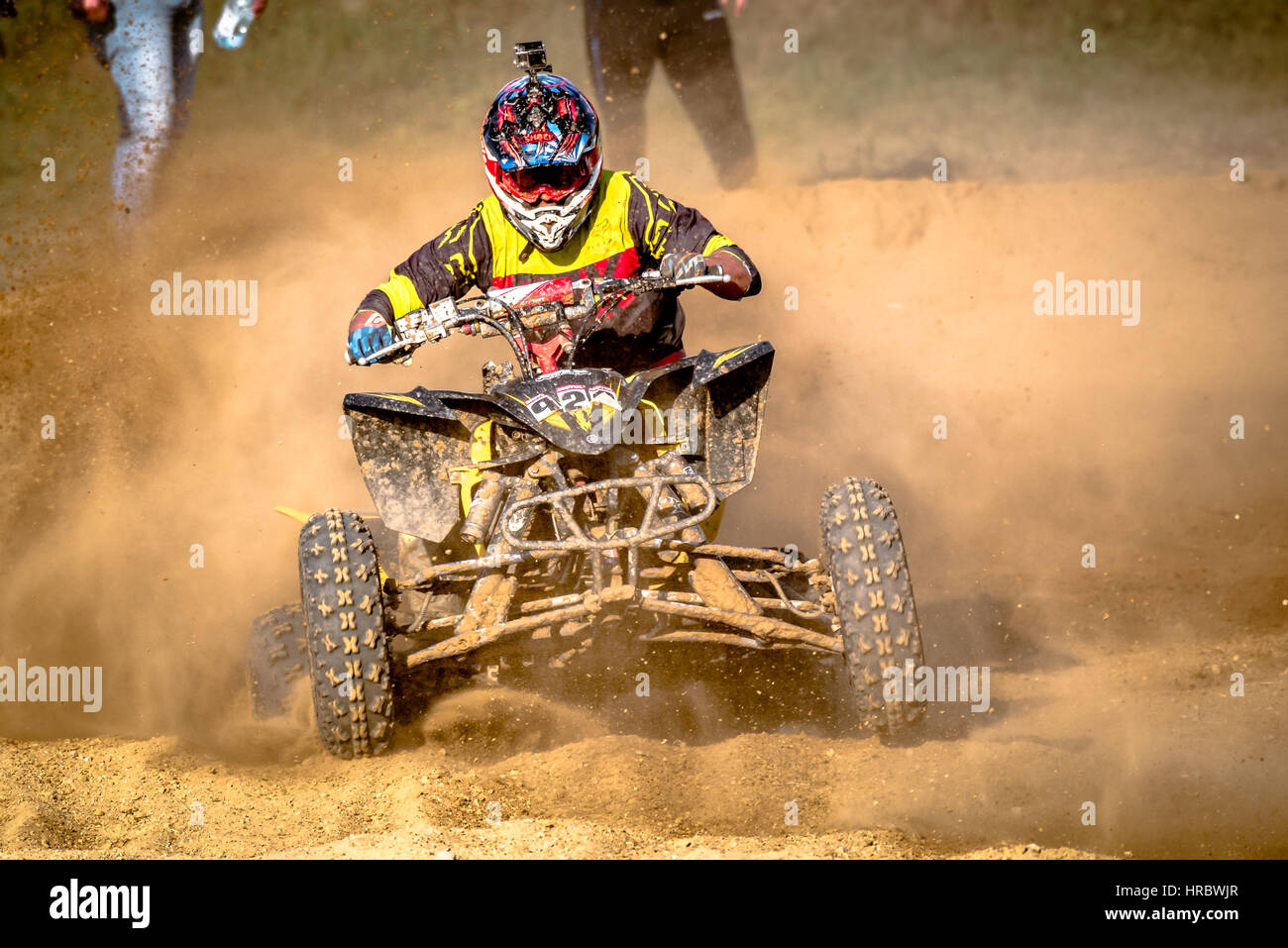 Quad rider on the race Stock Photo - Alamy