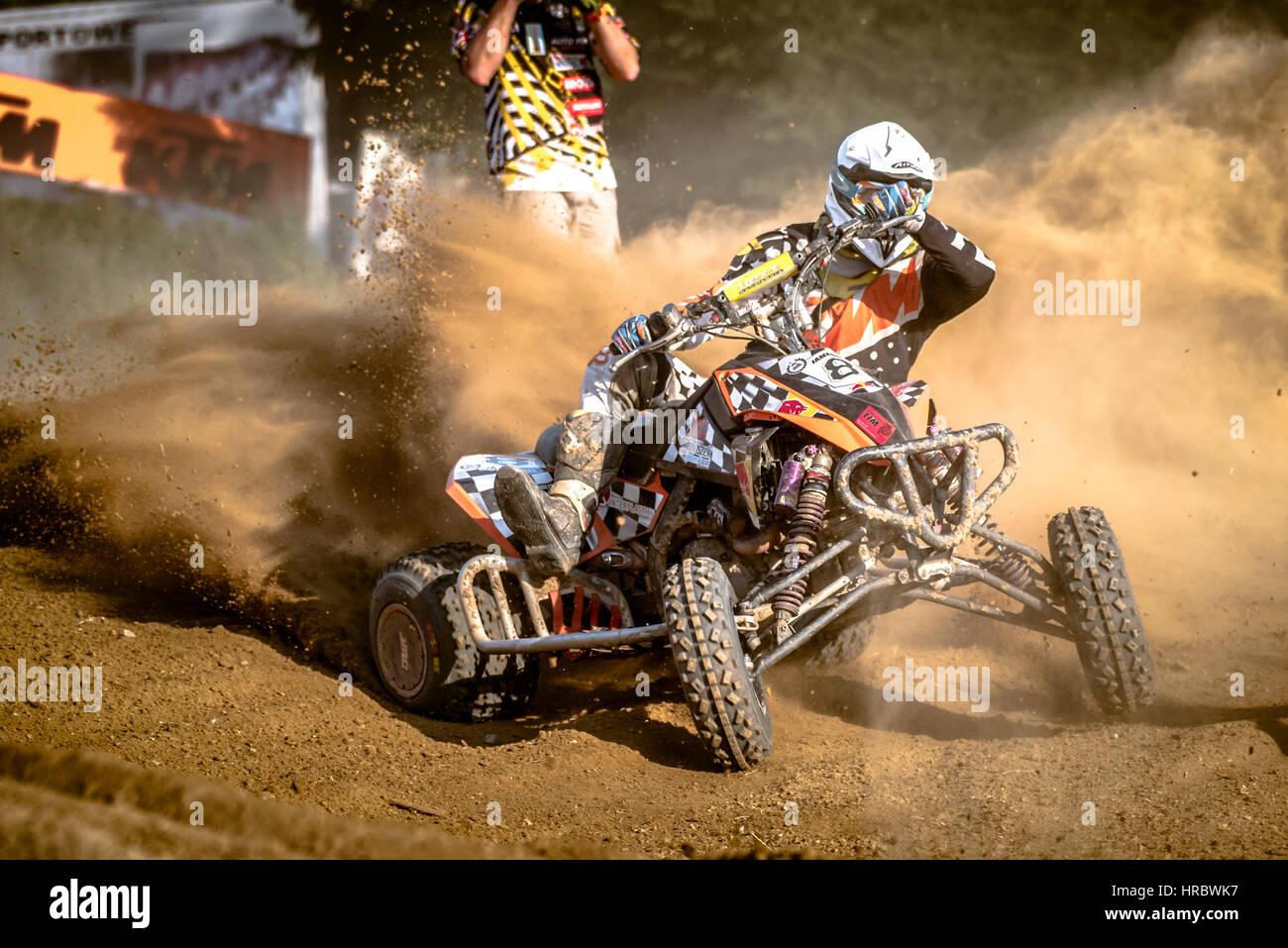 Quad rider on the race Stock Photo - Alamy