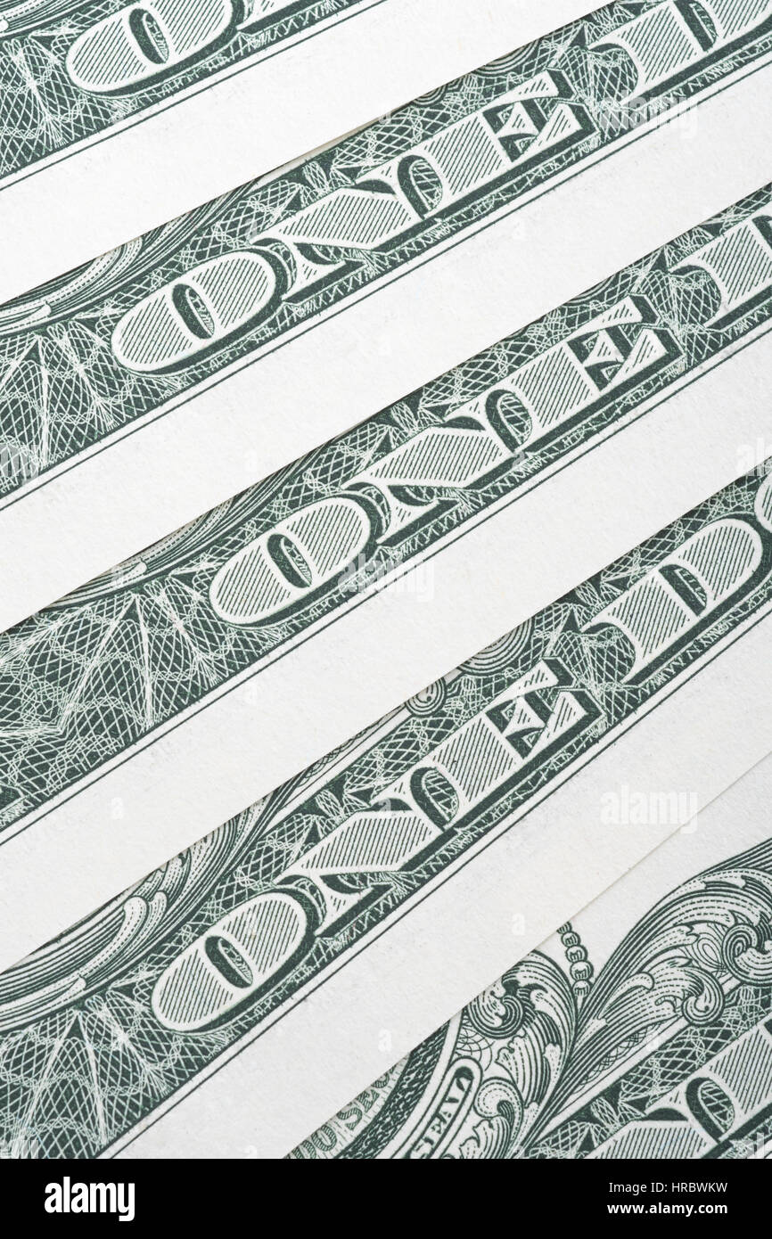 Ultra close up / macro photo of details on a US $1 / One Dollar bill ...