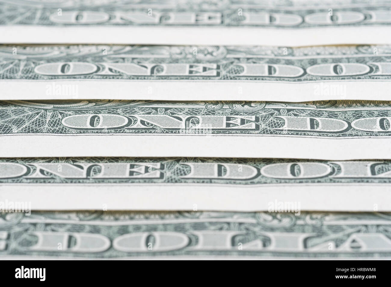 Ultra close up / macro photo of details on a US $1 / One Dollar bill ...