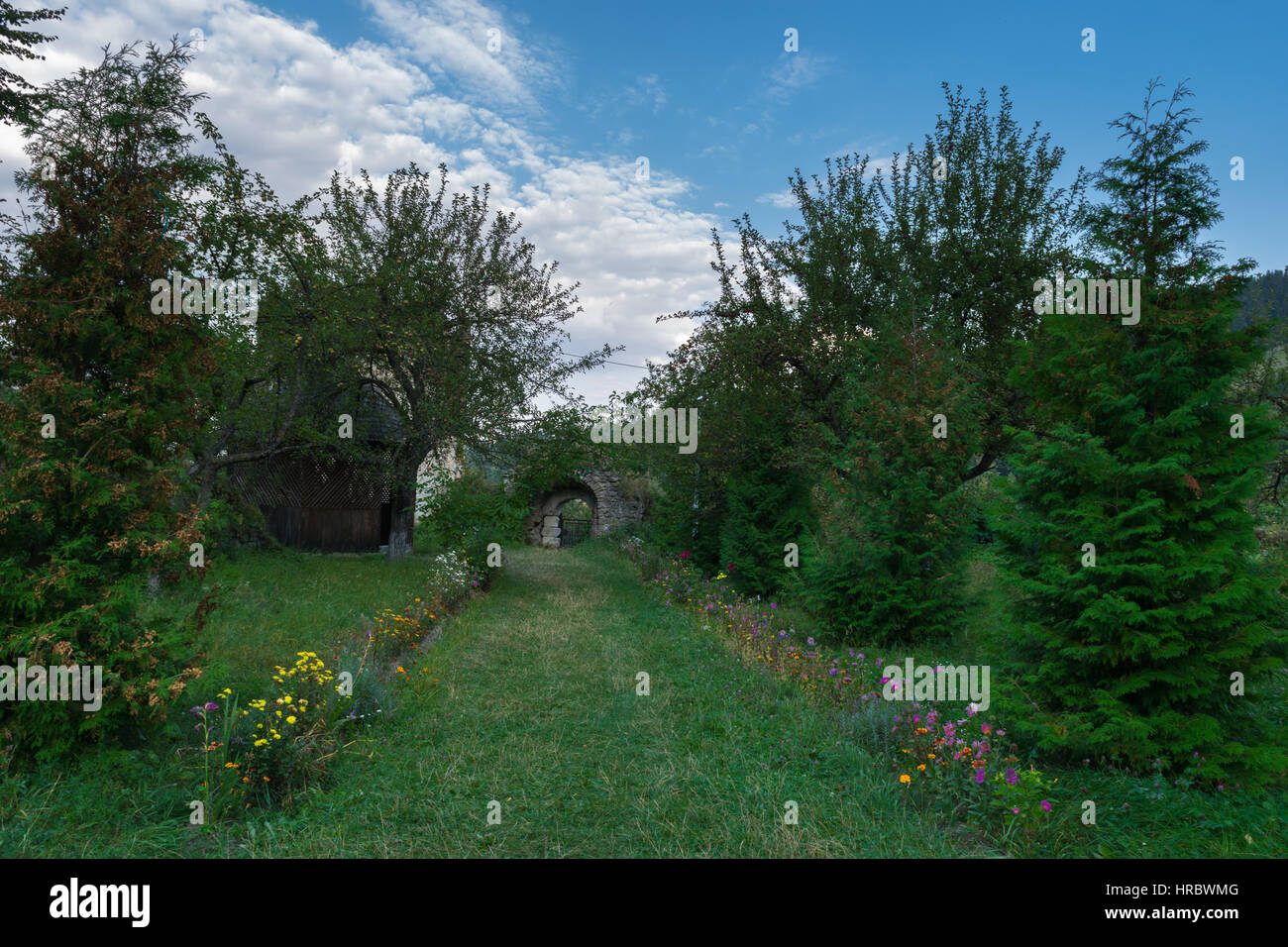 Old ruins, Ceahlau massif, Eastern Carpathians Mountains, Moldova ...