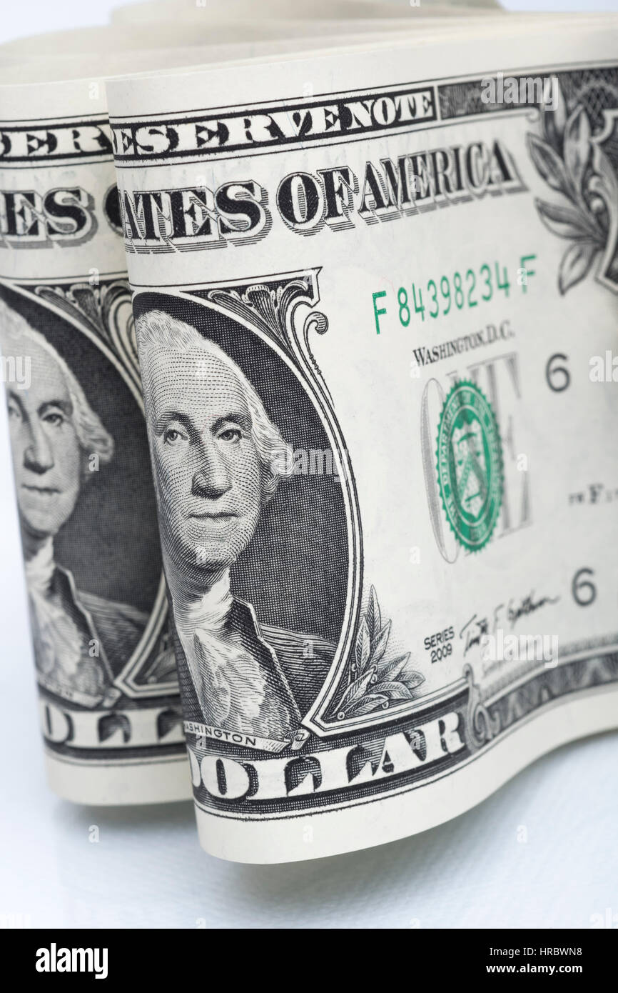 Macro-photo of George Washington's face on US $1 / one dollar bill ...