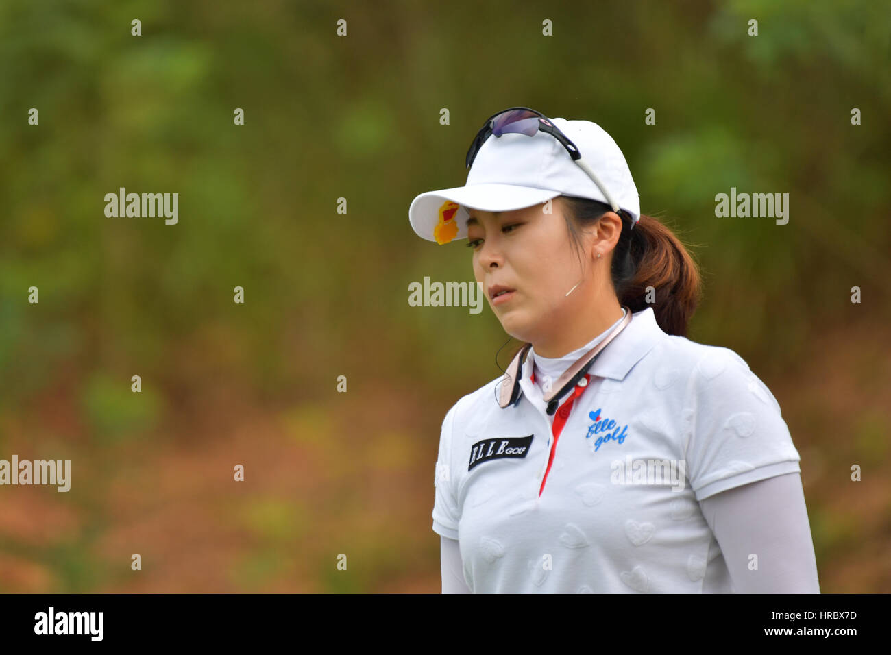 CHONBURI - FEBRUARY 26 : Mi Jung Hur of Korea Republic of in Honda LPGA ...