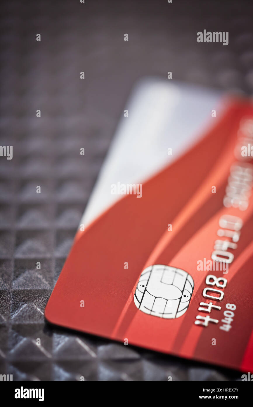 Credit card with focus on smart chip Stock Photo - Alamy