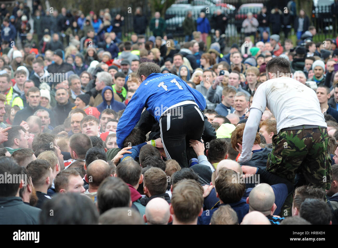 Royal Shrovetide Football, Ashbourne, UK. Picture: Scott Bairstow Stock ...