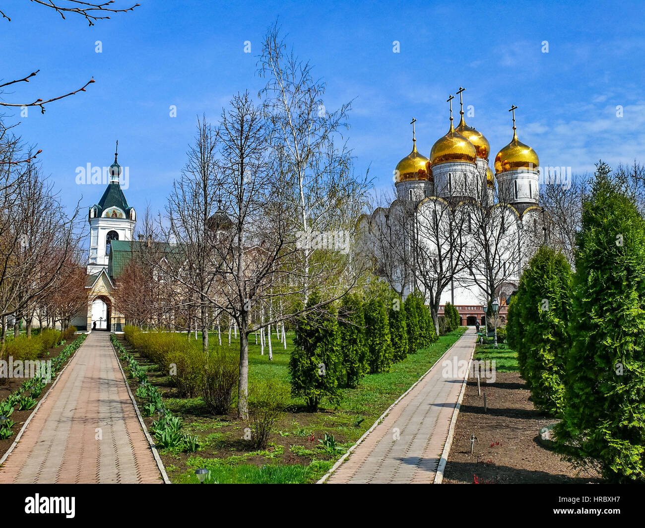 Holy Assumption Monastery, Russia - April 5, 2012: Monastery of the ...