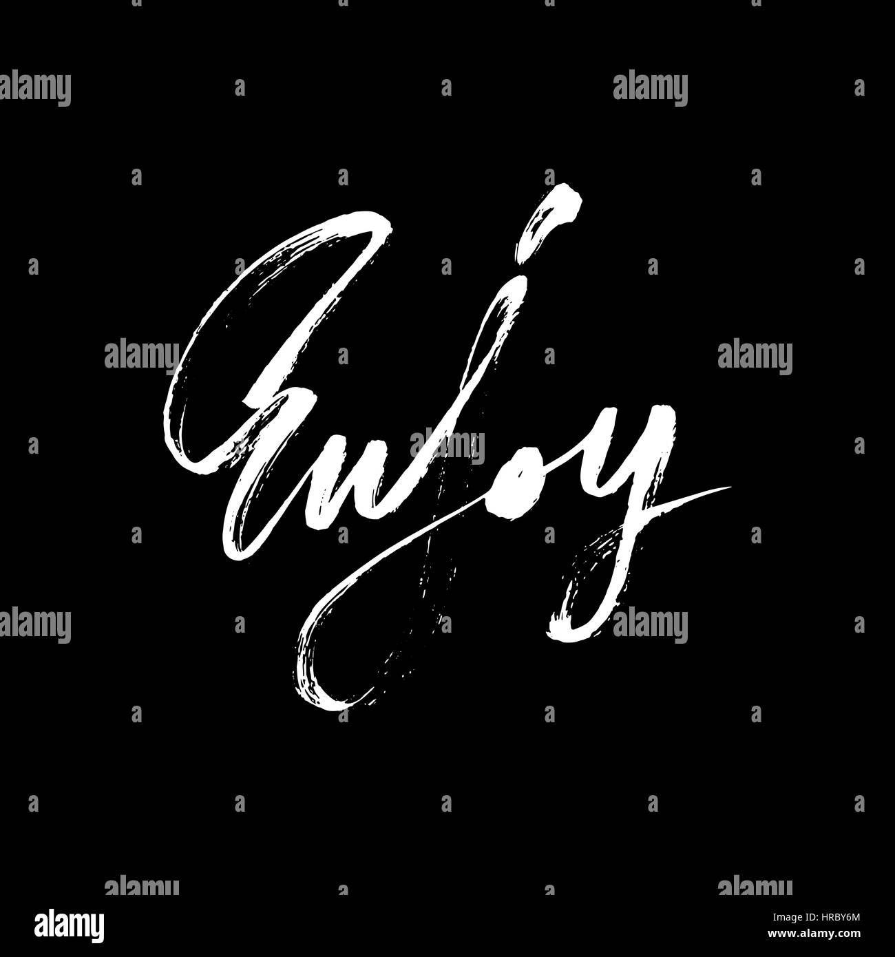 Hand drawing lettering vector illustration. Enjoy lettering design ...