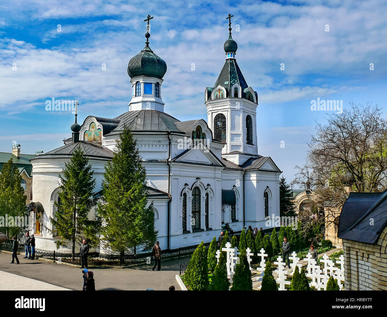 Holy Assumption Monastery, Russia - April 5, 2012: Monastery of the ...