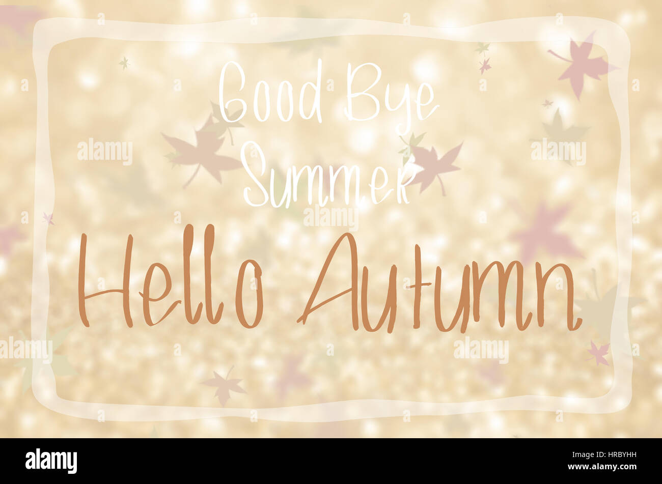 Good bye summer Hello autumn Stock Photo - Alamy