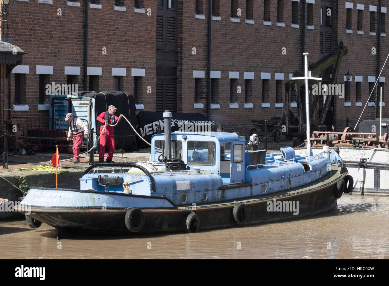 River Severn tugboat "Severn Progress" being maintained by volunteers ...