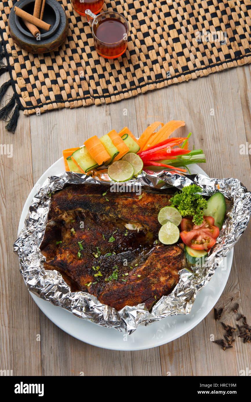 grilled arab fish Stock Photo - Alamy