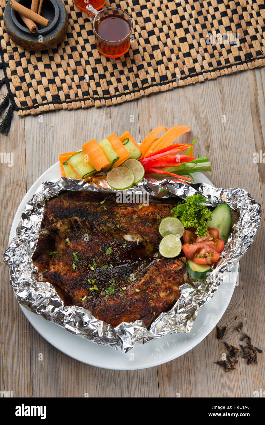 grilled arab fish Stock Photo - Alamy