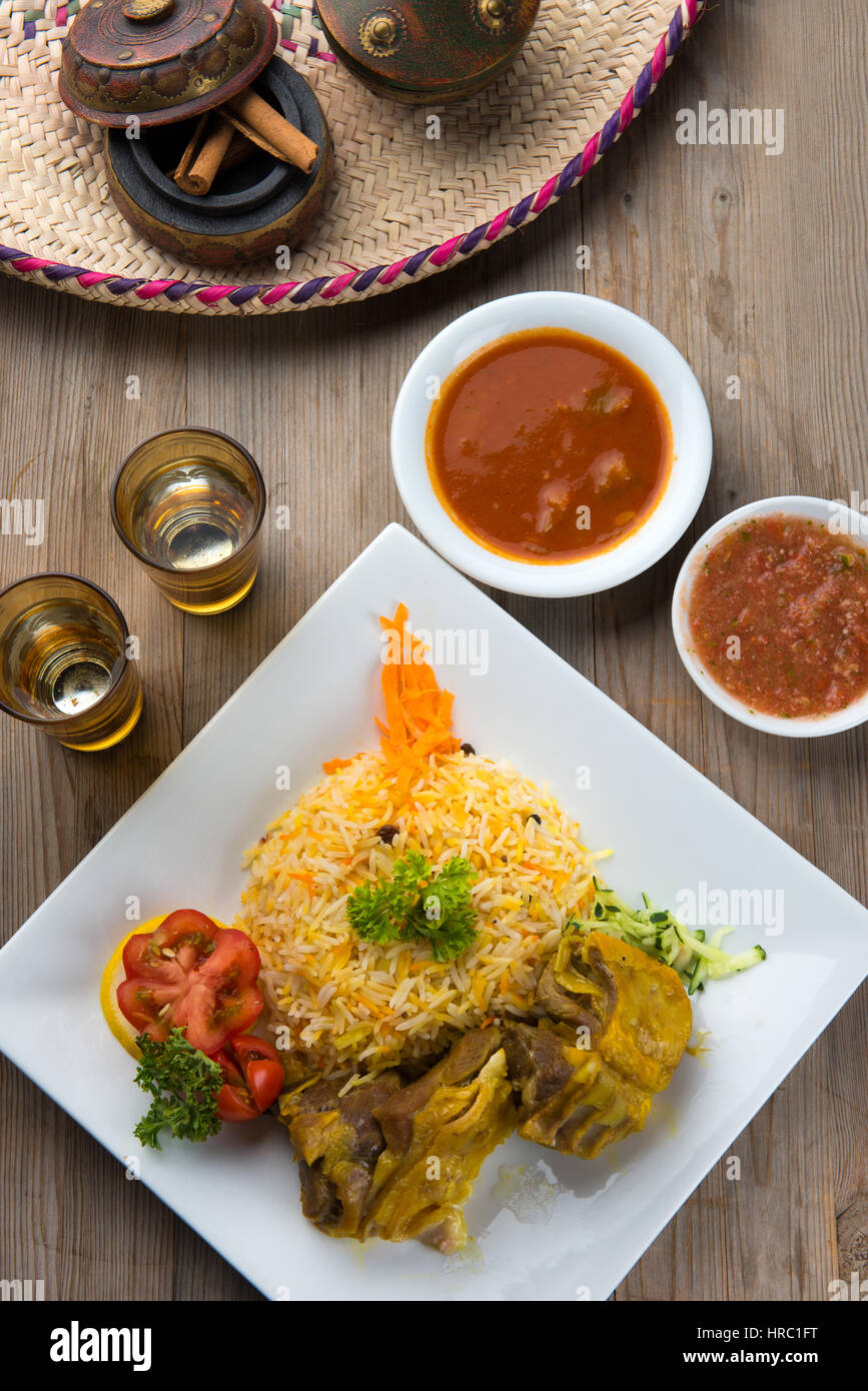lamb mandi, popular arab rice Stock Photo - Alamy