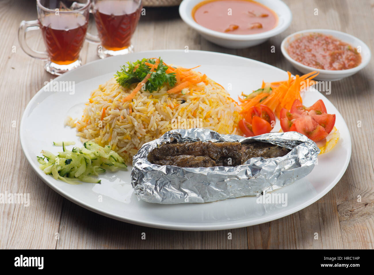 lamb madhbi,arab food Stock Photo - Alamy
